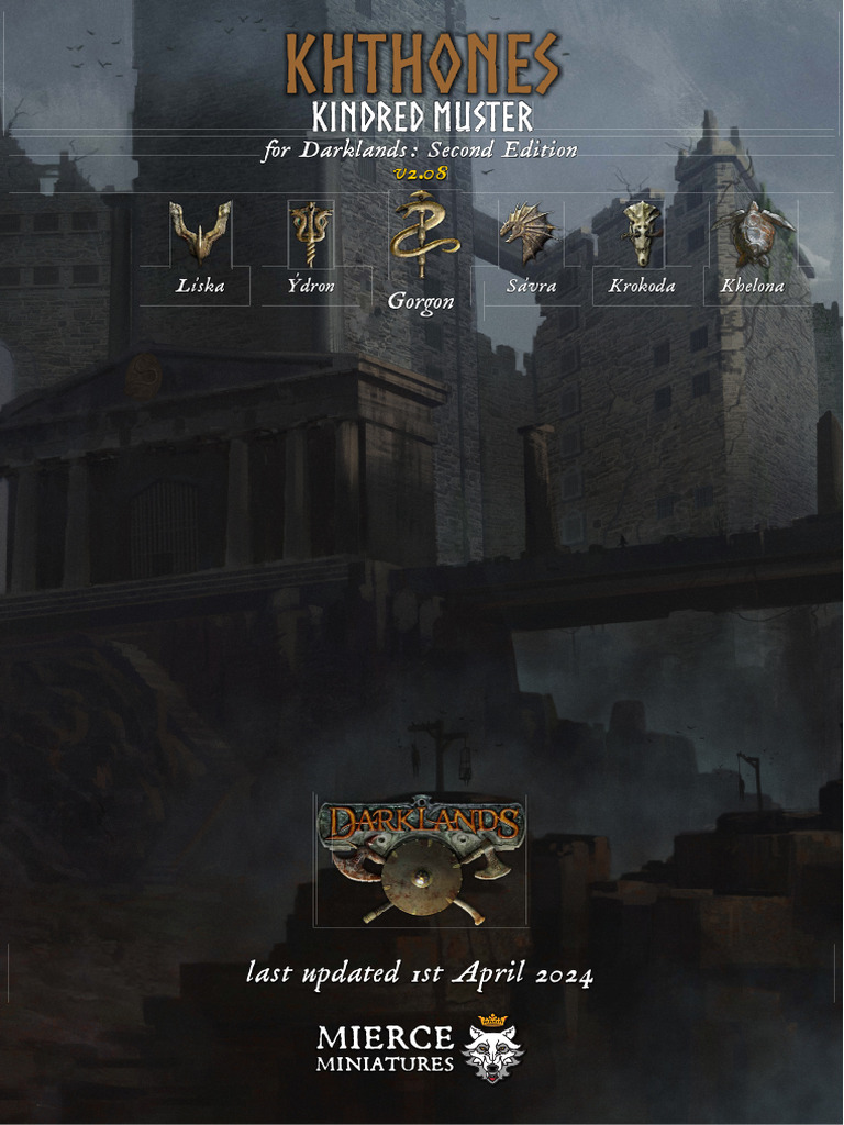 Darklands 2nd Edition - Darklands - Kindred - Khthones - Muster - v2.08 ...