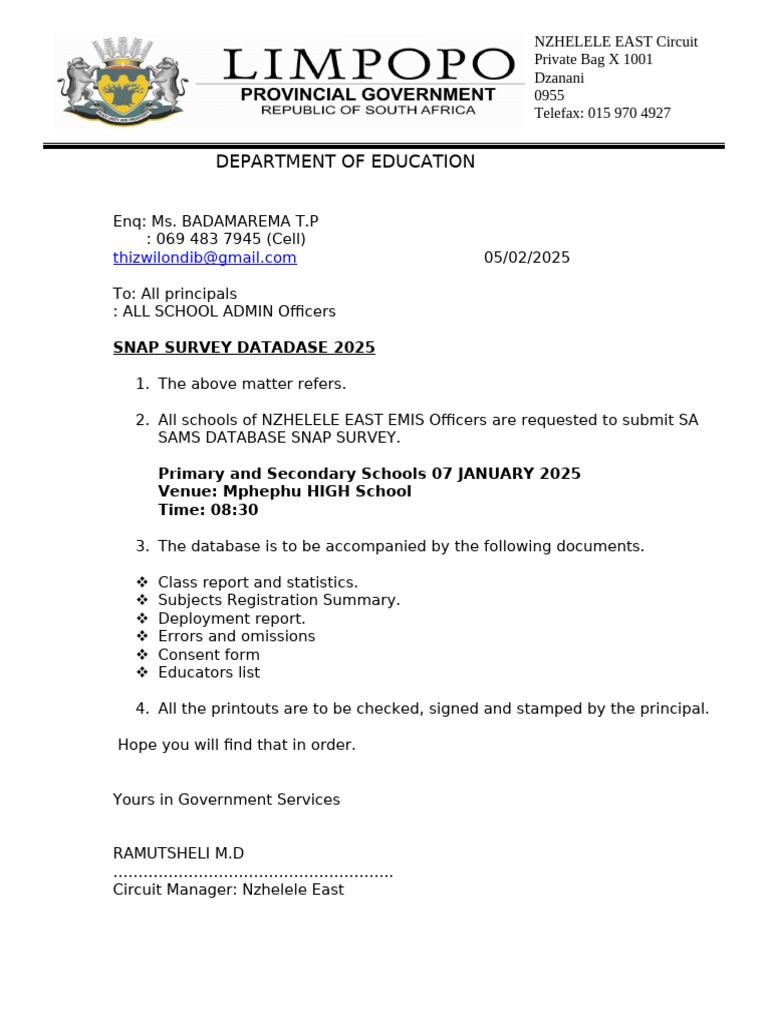 Copy SNAP SURVEY database 2025 | PDF