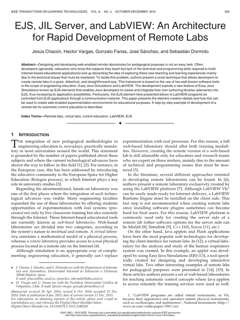 EJS_JIL_Server_and_LabVIEW_An_Architectu | PDF | Server (Computing) | Java (Programming Language)