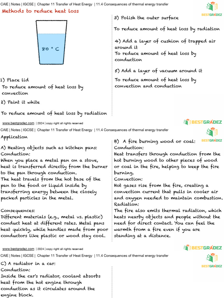 Methods To Reduce Heat Loss | PDF | Heat Transfer | Thermal Conduction