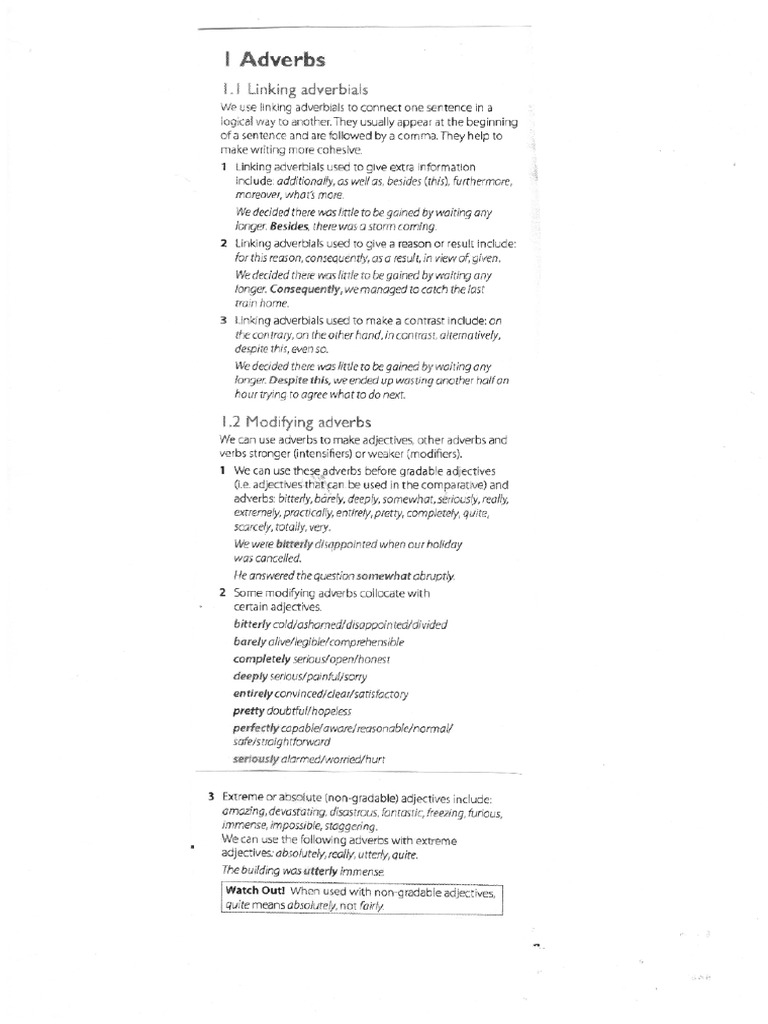 Adverbs 1 | PDF
