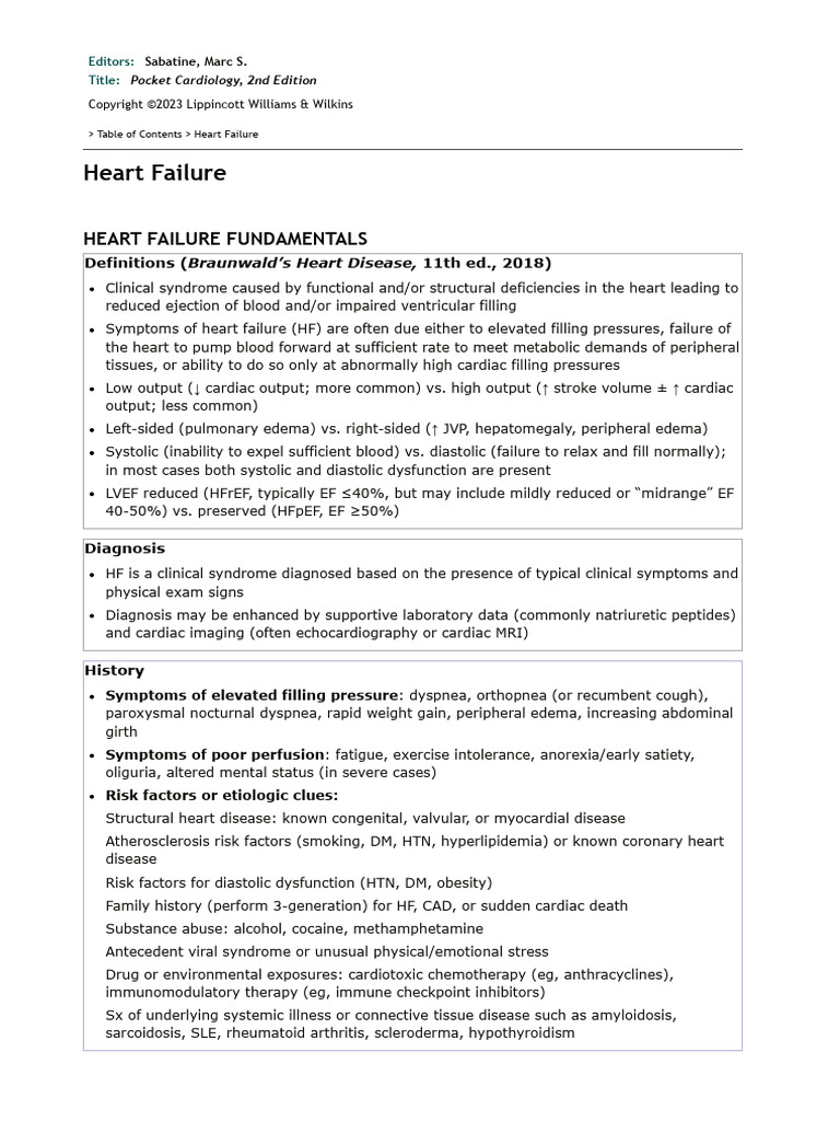 Ovid_ Pocket Cardiology ccf | PDF | Heart Failure | Heart