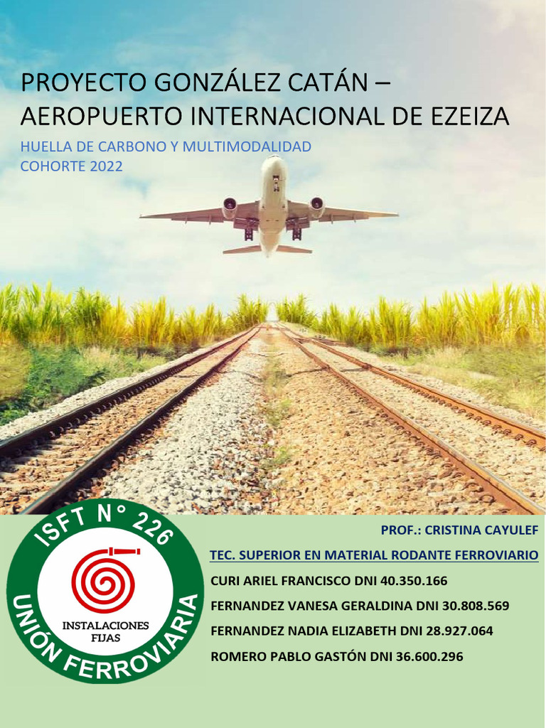 PROYECTO EZEIZA - Huella de Carbono y Multimodalidad | PDF | Sustentabilidad | Transporte