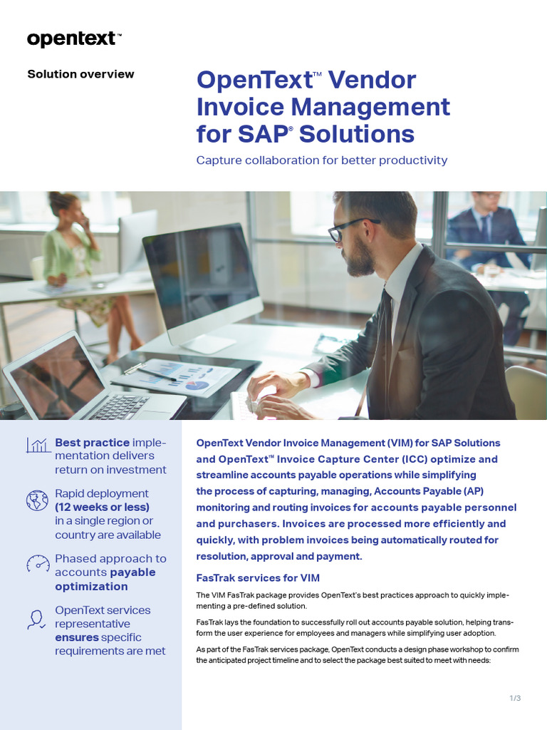 Opentext So Vendor Invoice Management en | PDF | Accounts Payable | Computing