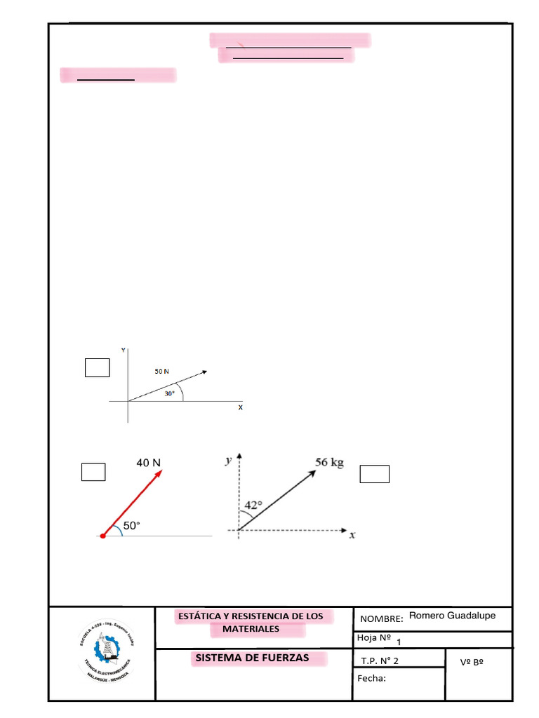 TP Estatica n2-1 | PDF | Fuerza | Ingeniería mecánica