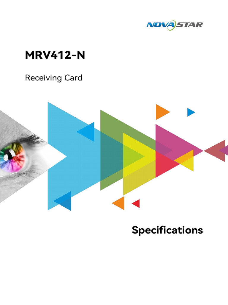 MRV412 N Receiving Card Specifications V1.0.2 | PDF | Backup | Rgb ...