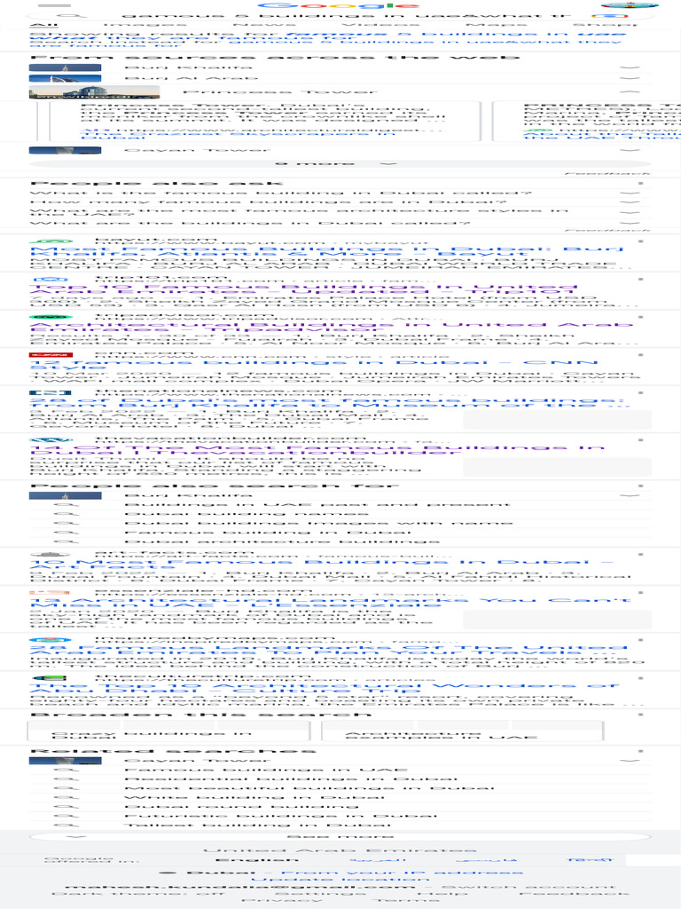 Gamous 5 Buildings in Uae&What They Are Famous For - Google Search ...