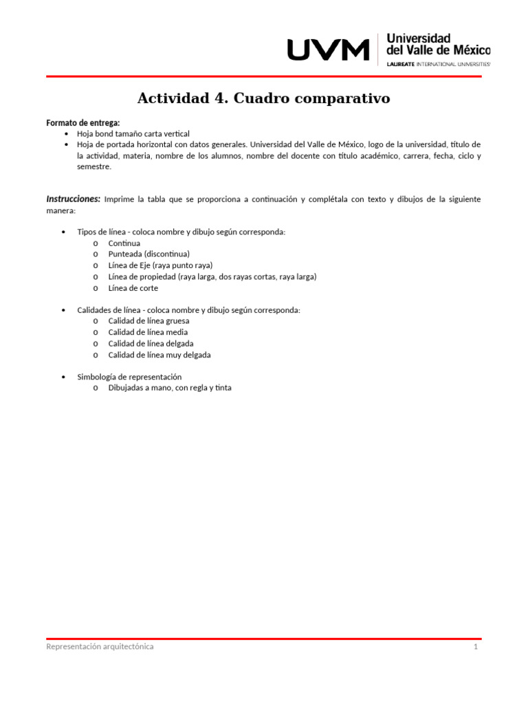 U1 A4 Cuadro | PDF | Dibujo