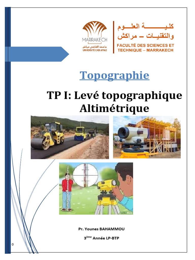 Levé topographique altimétrique TP I | PDF | Altitude | Topographie