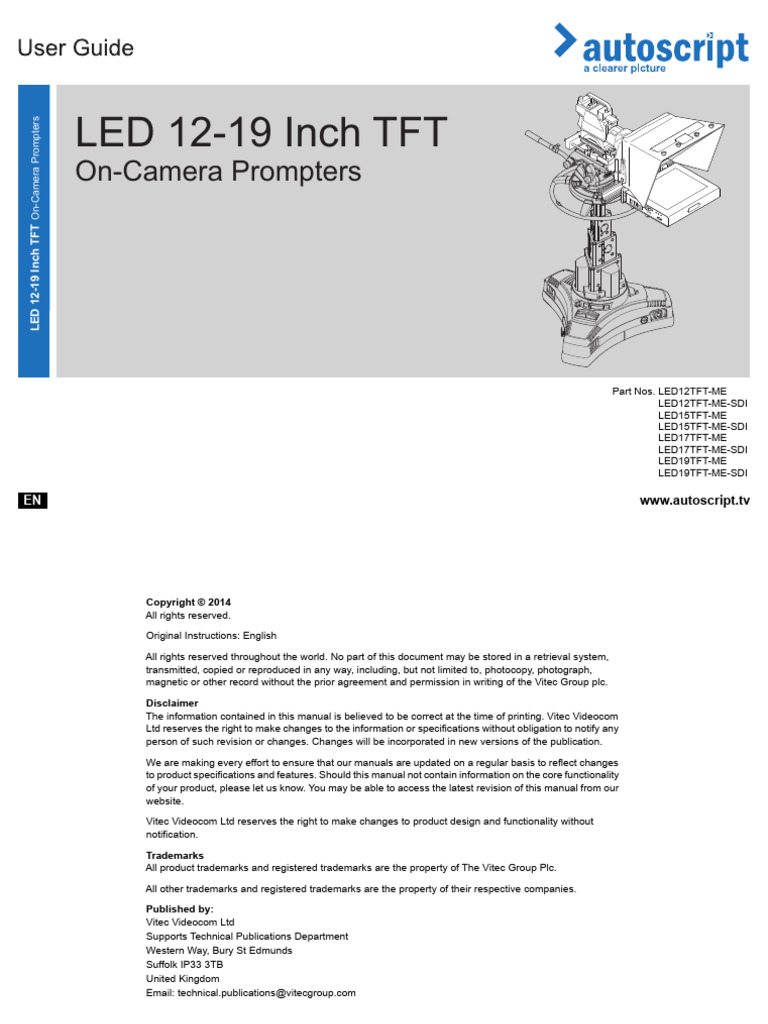 Autoscript Led - tft-4980-1 | PDF | Camera | Computer Monitor