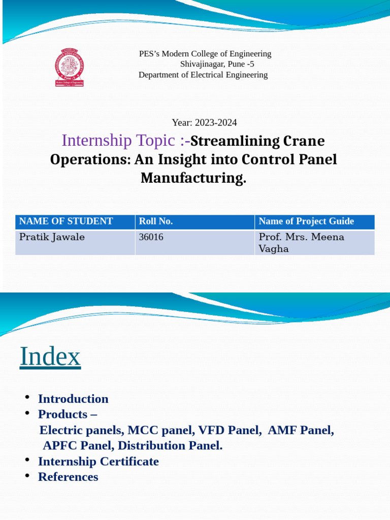 Pratik Internship Ppt | PDF | Power Supply | Electric Power