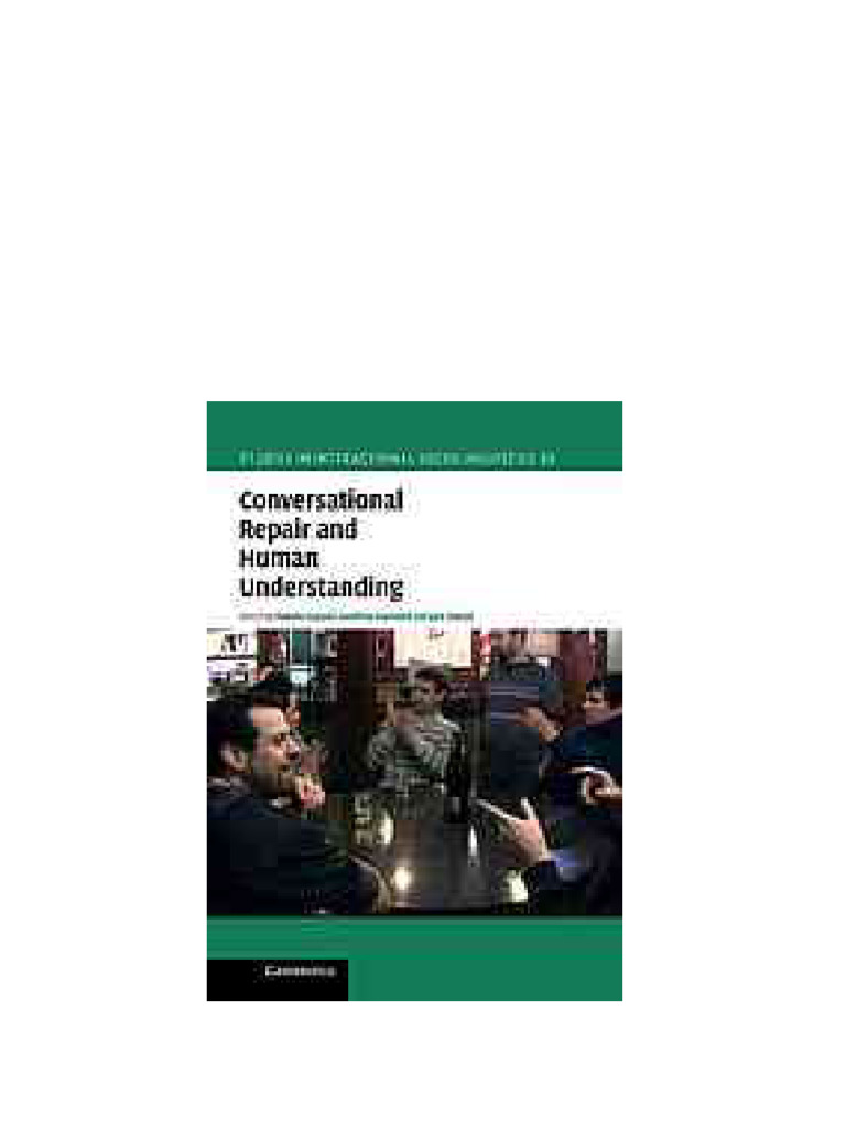Conversational Repair and Human Understanding 1st Edition Makoto ...