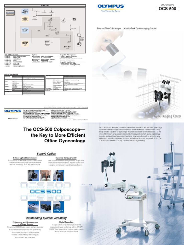 Ocs-500-colposcope_brochure | PDF | Optics | Imaging
