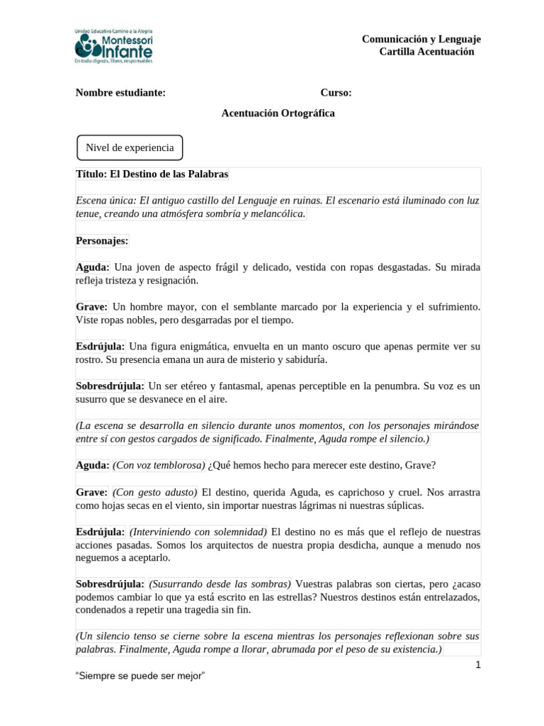 Taller Ortografía - Prác. 1 | PDF | Fonética | Lingüística