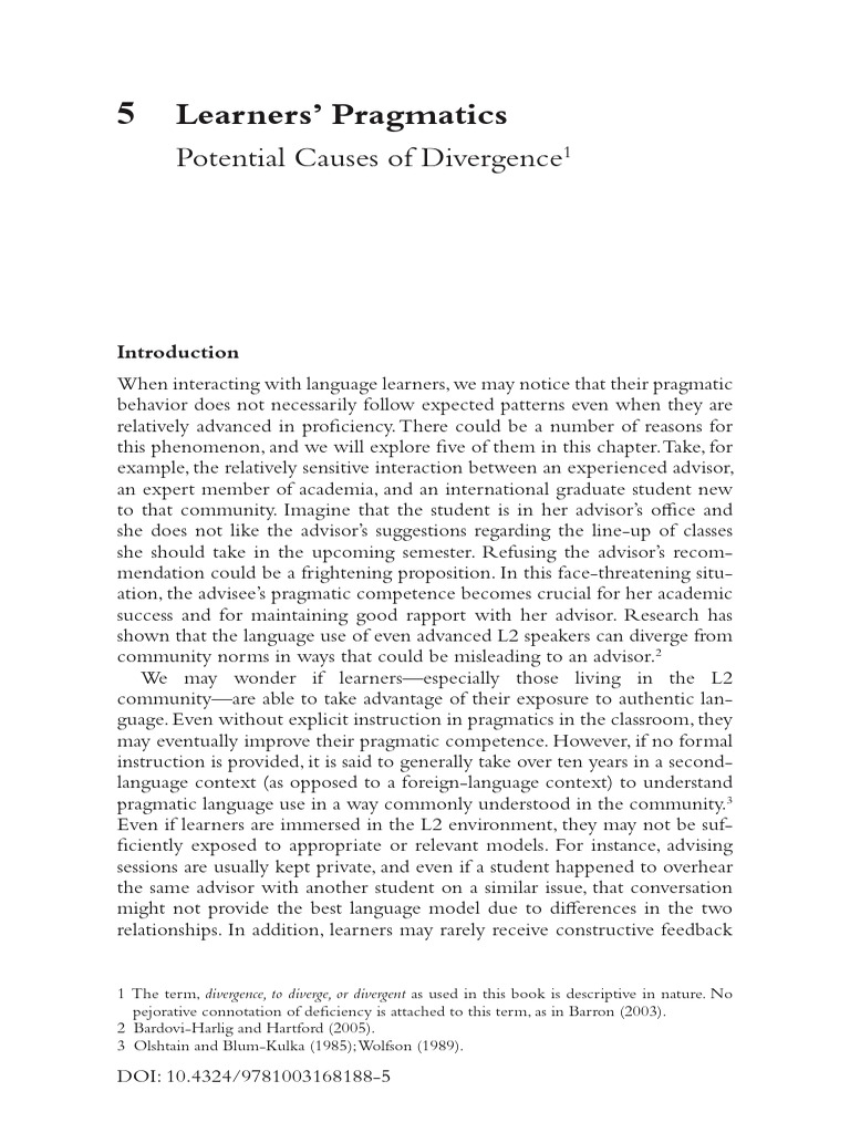 Learners' Pragmatics - 25 - 03 - 18 - 19 - 07 - 01 | PDF | Learning | Second Language