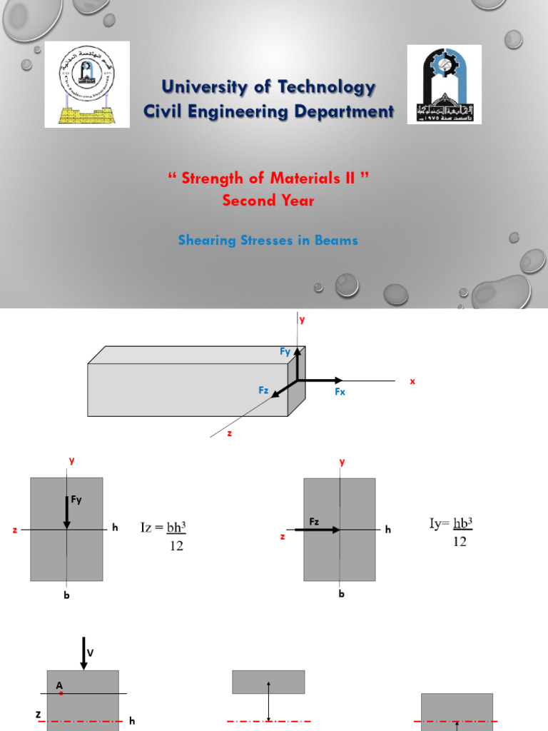 Shearing Stresses | PDF