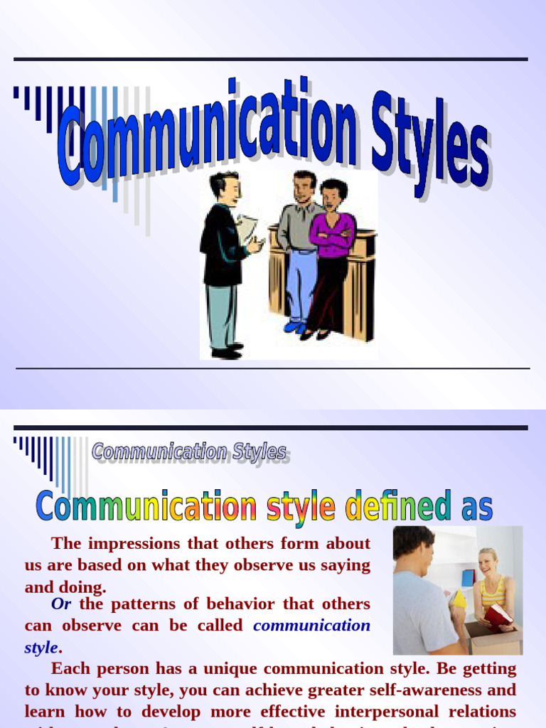 4 Communication Styles | PDF | Communication | Attitude (Psychology)