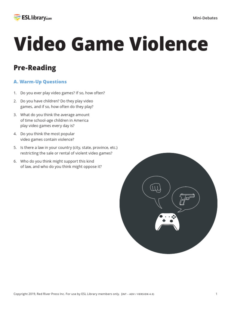 73_Video-Game-Violence_US | PDF | Violence | Video Games