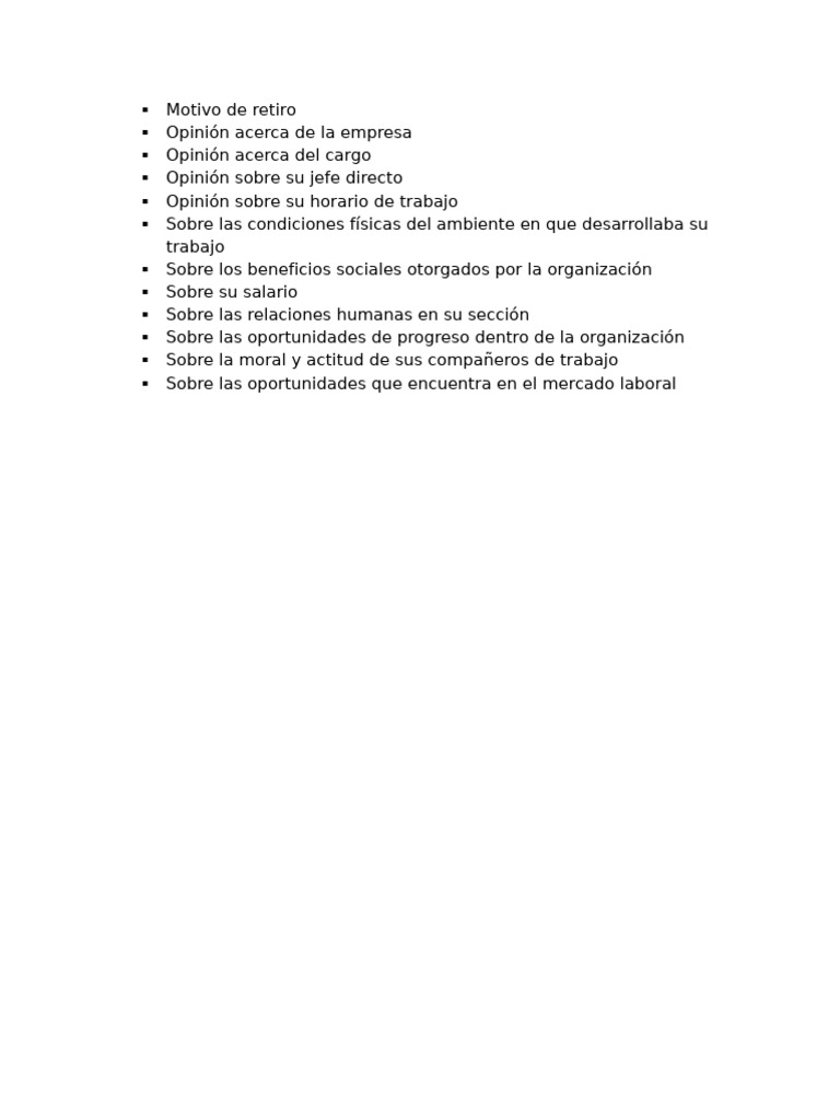 Motivo de Retiro | PDF