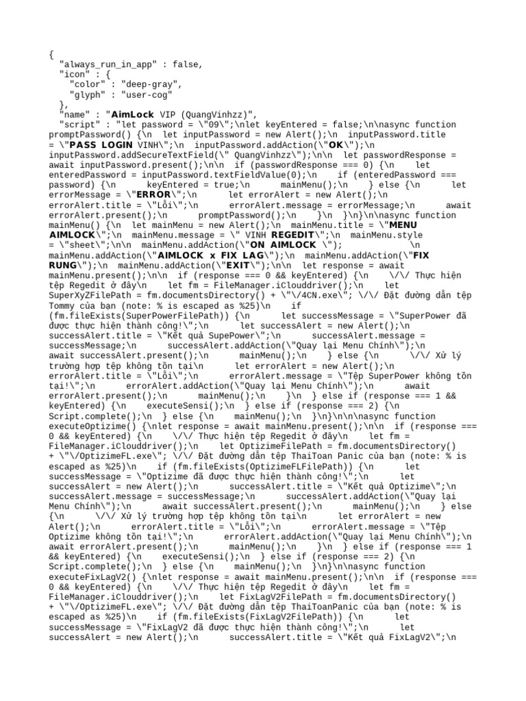 VIP (QuangVinhzz) .Scriptable | PDF