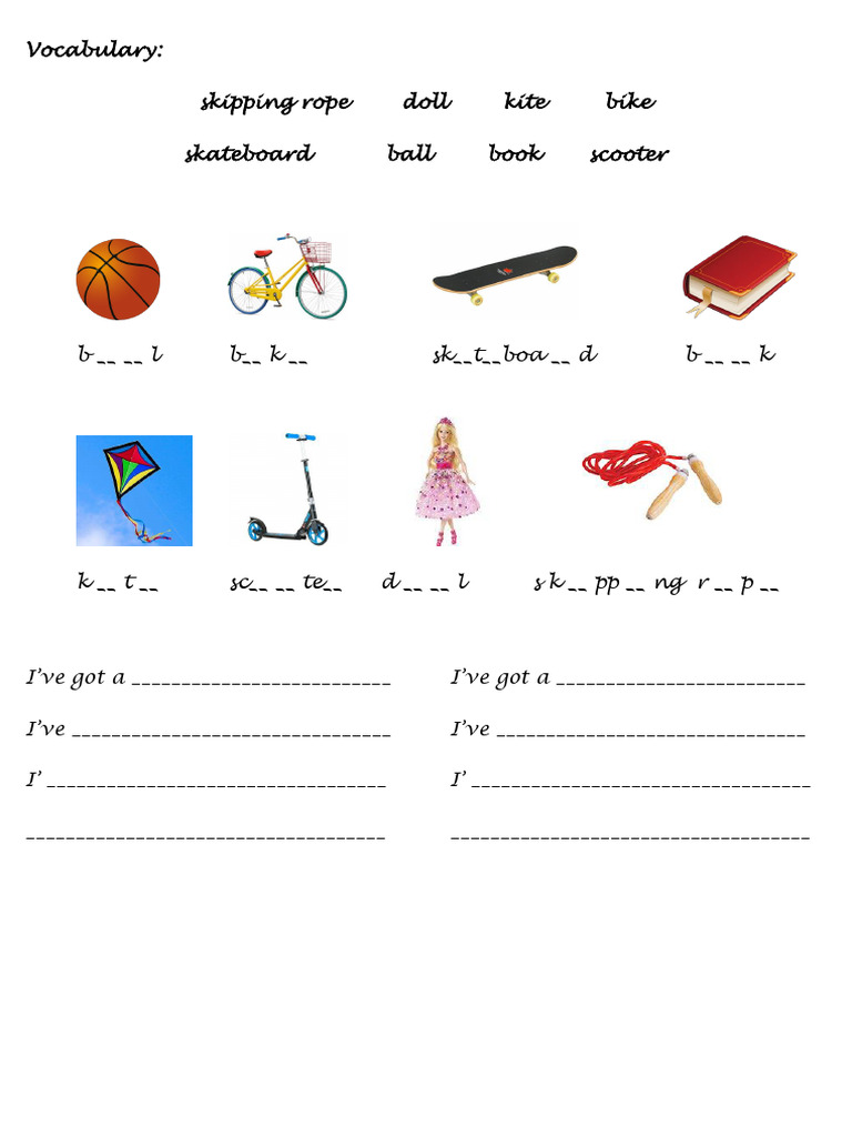 Toys and Shapes Vocabulary | PDF