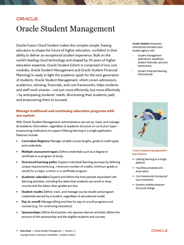 Oracle Student Management Data Sheet 2022 | PDF | Credit Card | Fee