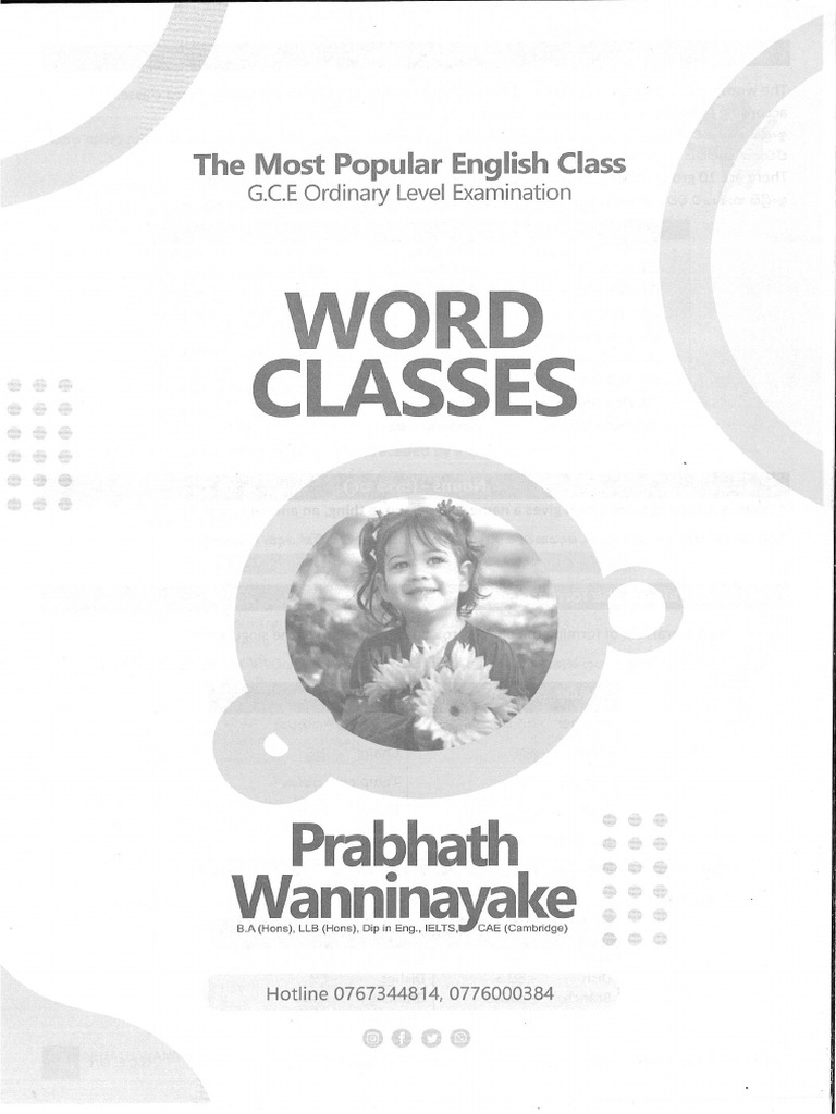 Word Classes | PDF