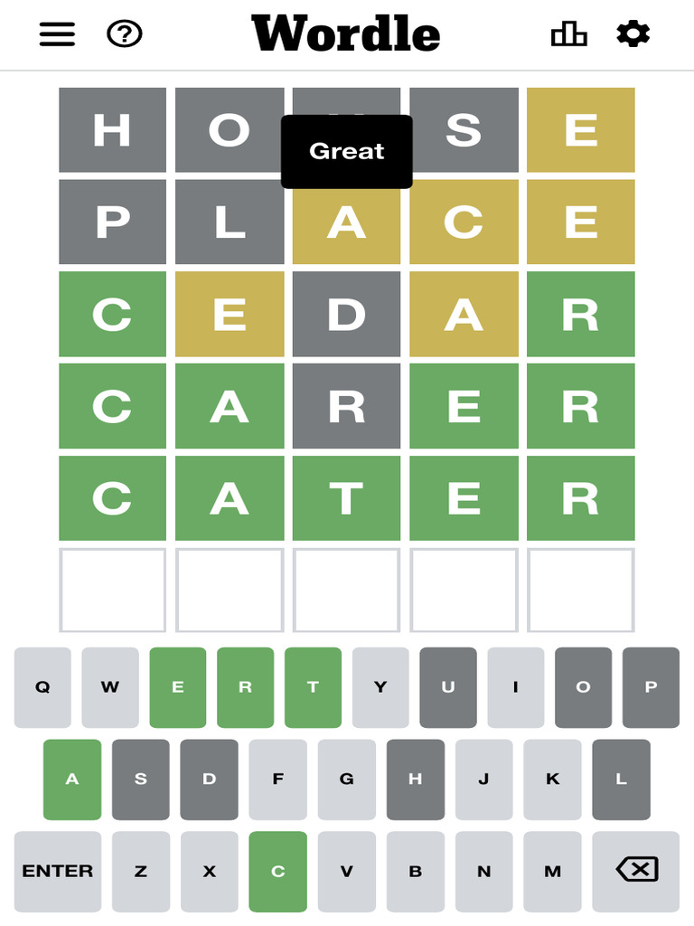 Wordle Game Grid Layout | PDF