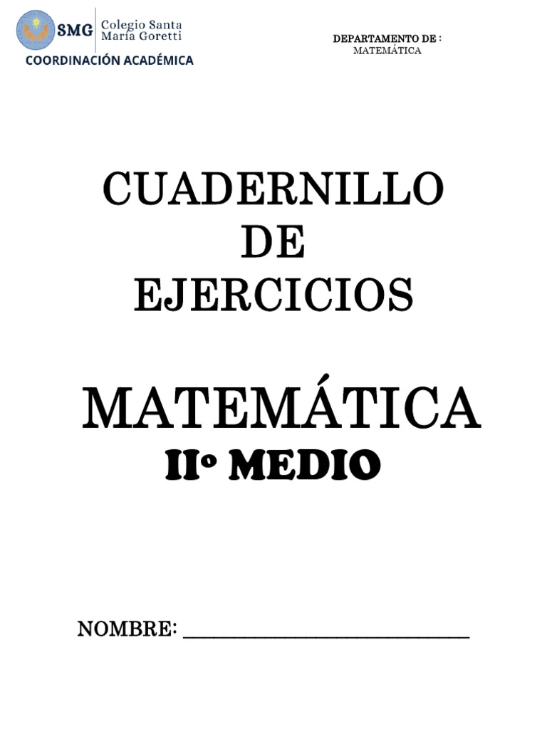 Cuadernillo Mate IImedio | PDF | Raíz cuadrada | Triángulo