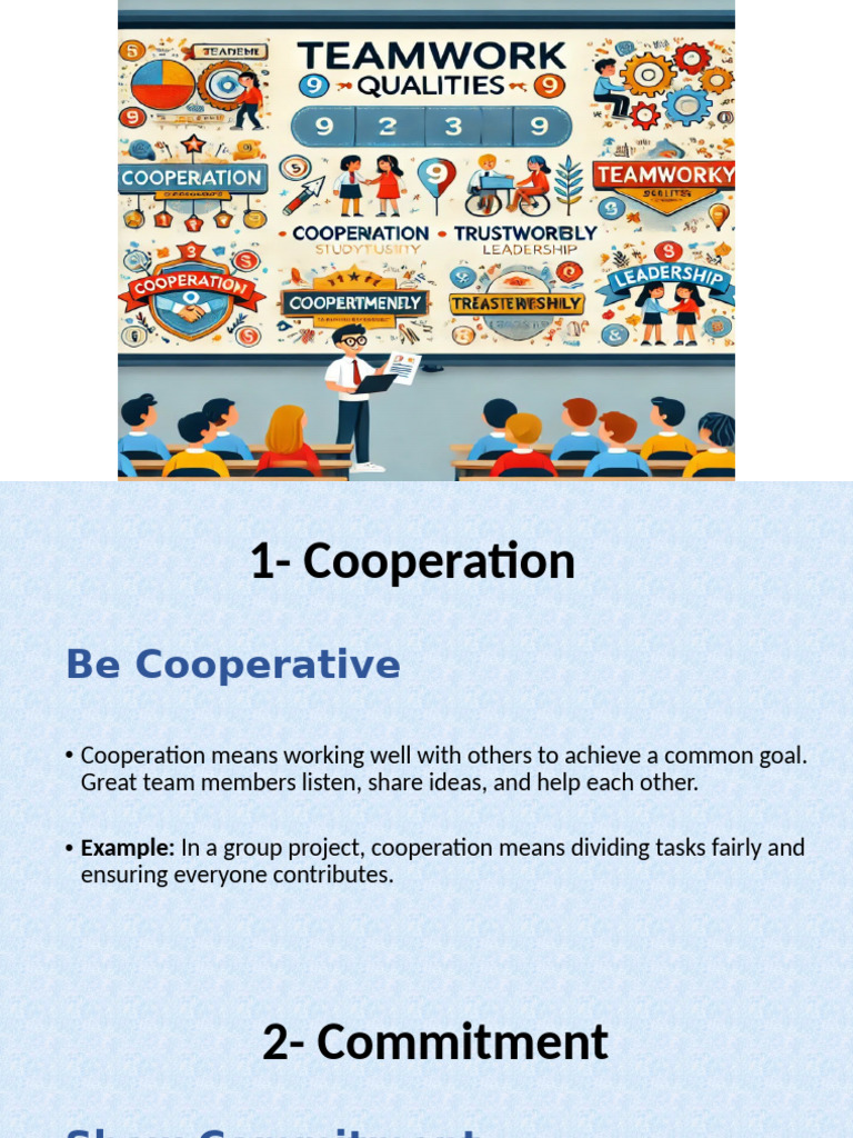 Teamwork Qualities | PDF | Leadership | Motivation