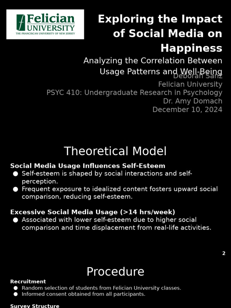 Exploring The Impact of Social Media On Happiness | PDF | Self Esteem ...