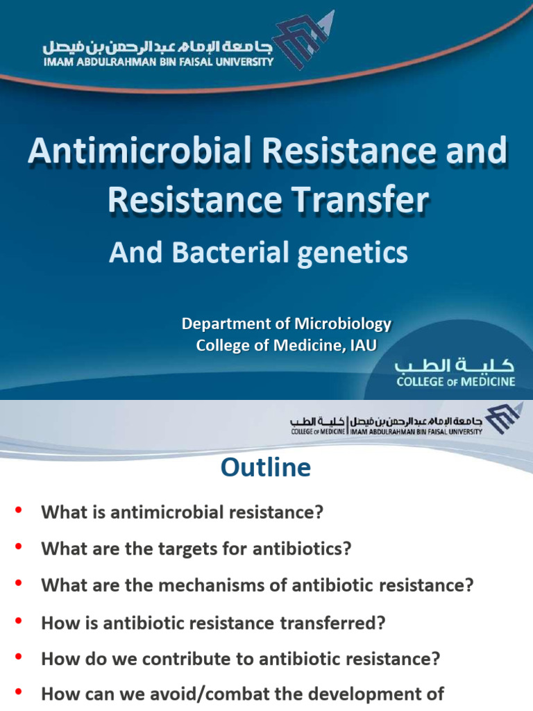 Antimicrobial Resistance and Resistance Transfer Part 1 | PDF | Plasmid ...