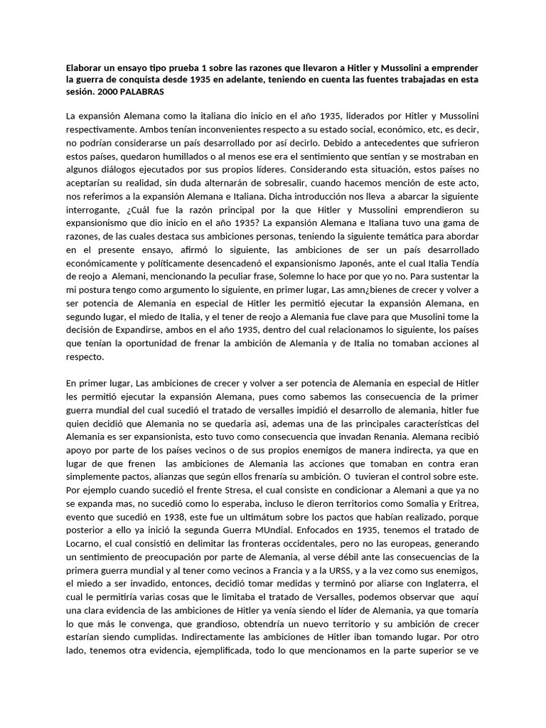 Copia de ENSAYO - DMPA 11 | PDF | Alemania nazi | Adolf Hitler