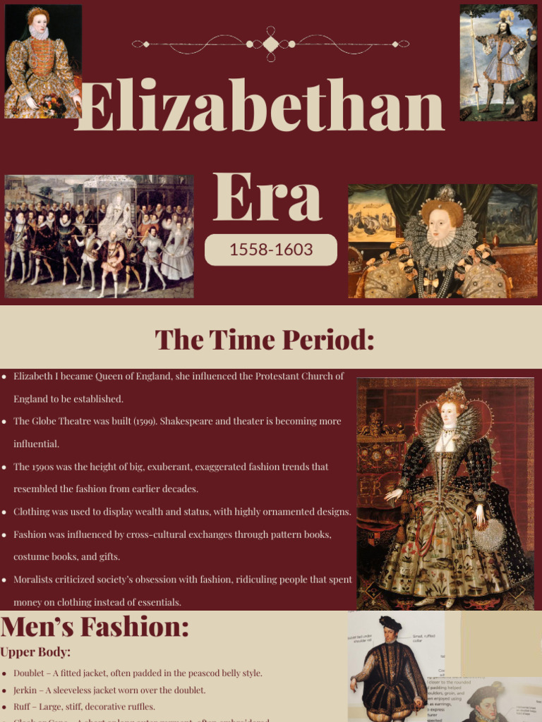 Elizabethan Men's Fashion Overview | PDF | Clothing | Fashion