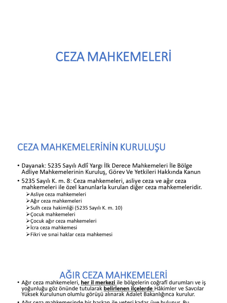 (8)ceza mahkemeleri | PDF