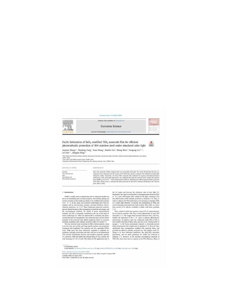 Facile fabrication of SnO2 modified TiO2 nanorods film for efficient ...