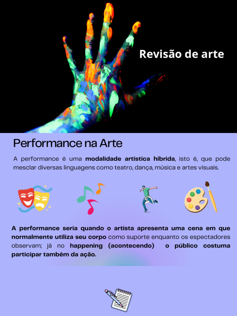 Performance E Artes Visuais Contemporâneas Pdf Danças Artes Cênicas