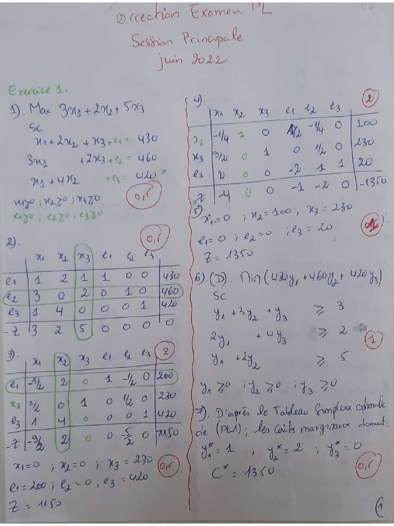Examen Principale PL Juin2022 Corrigé | PDF