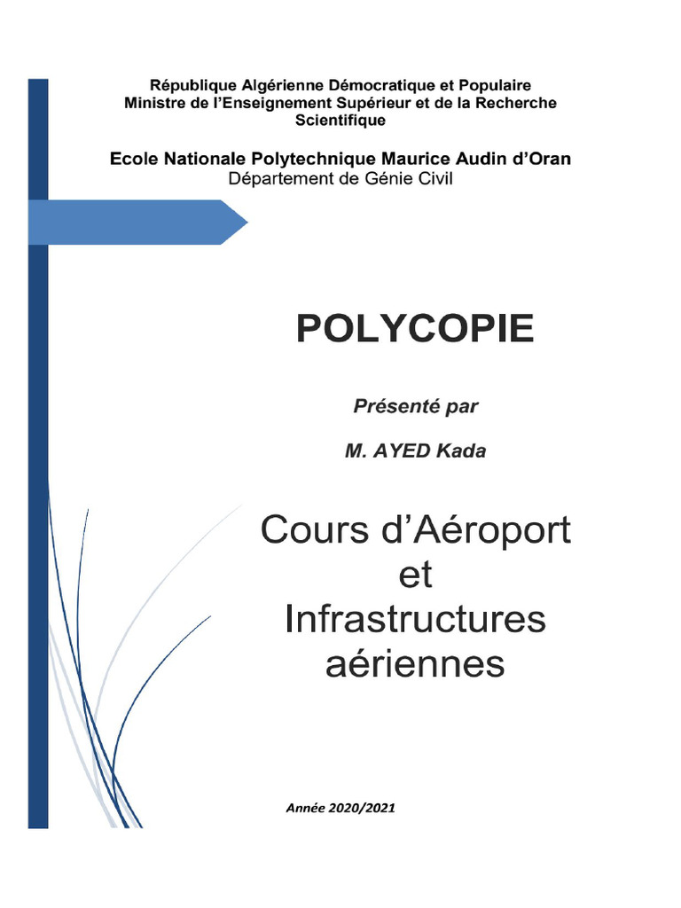 Polycopie AYED Infrastructures Aeriennes 2020 2021 | PDF