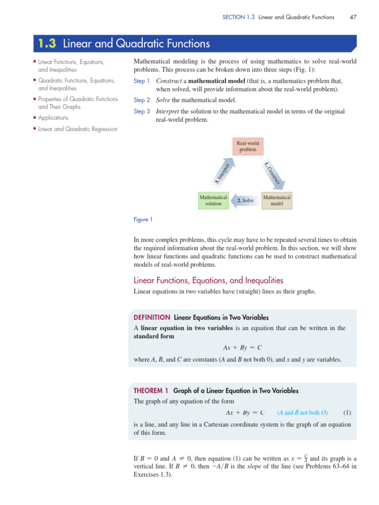 Linear and Quadratic Functions | PDF | Quadratic Equation | Mathematical Analysis
