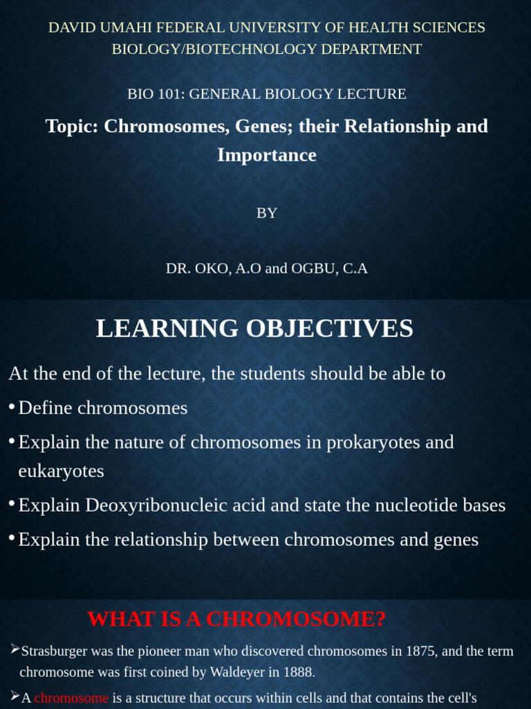 Chromosomes and Genes Explained | PDF | Dna | Gene