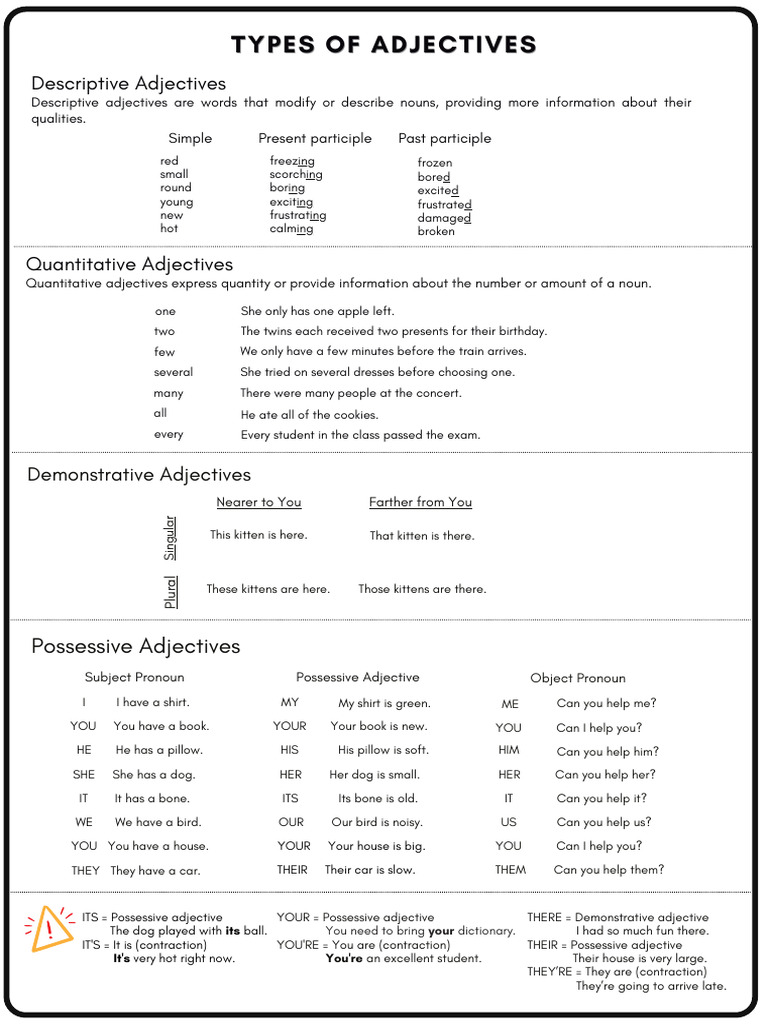 Understanding Descriptive Adjectives | PDF | Adjective | Grammatical Number