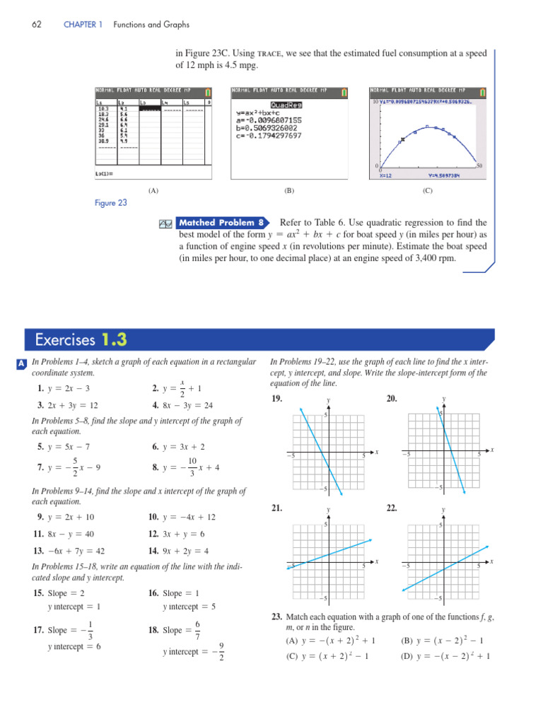 Exercises: 62 Functions and Graphs | PDF | Airspeed | Altitude