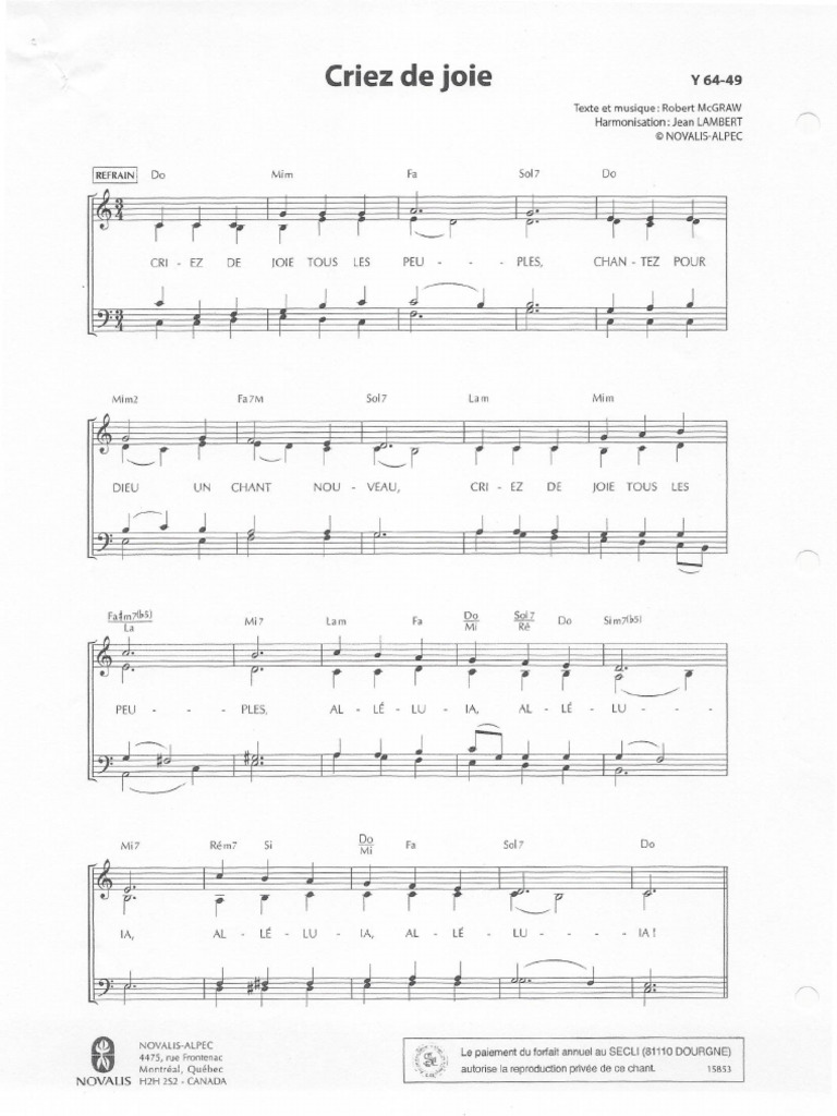 Criez de Joie | PDF