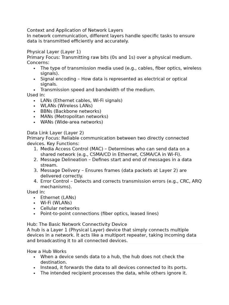 Network Layers and Communication Media Guide | PDF | Computer Network ...