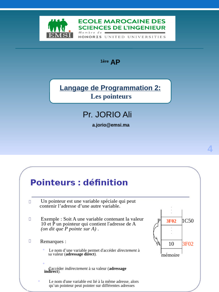 Introduction aux pointeurs en C | PDF | Pointeur (programmation ...