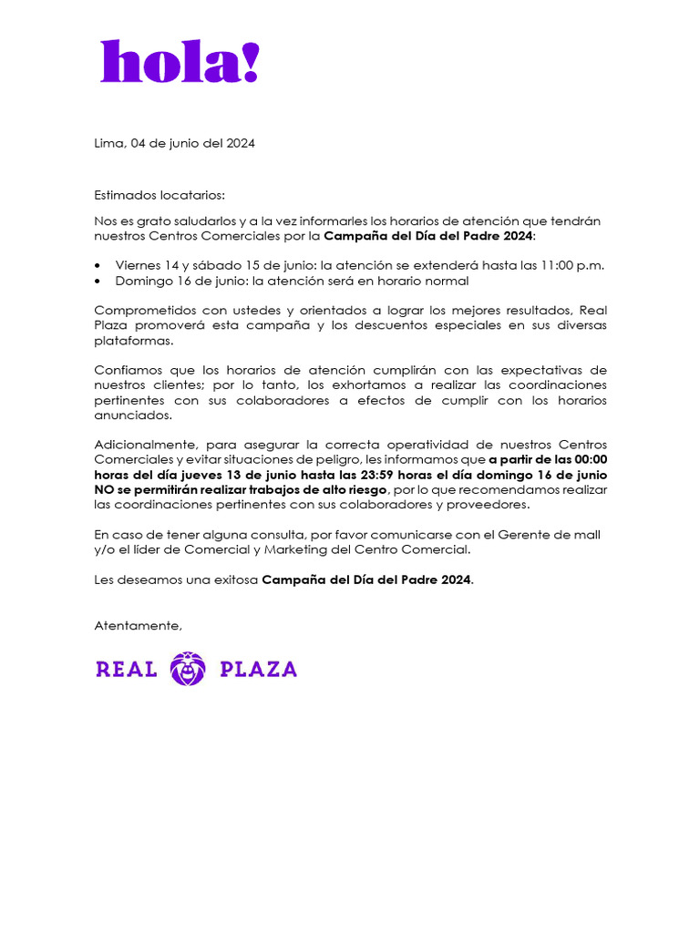 Draft Comunicado DDP 2024 | PDF