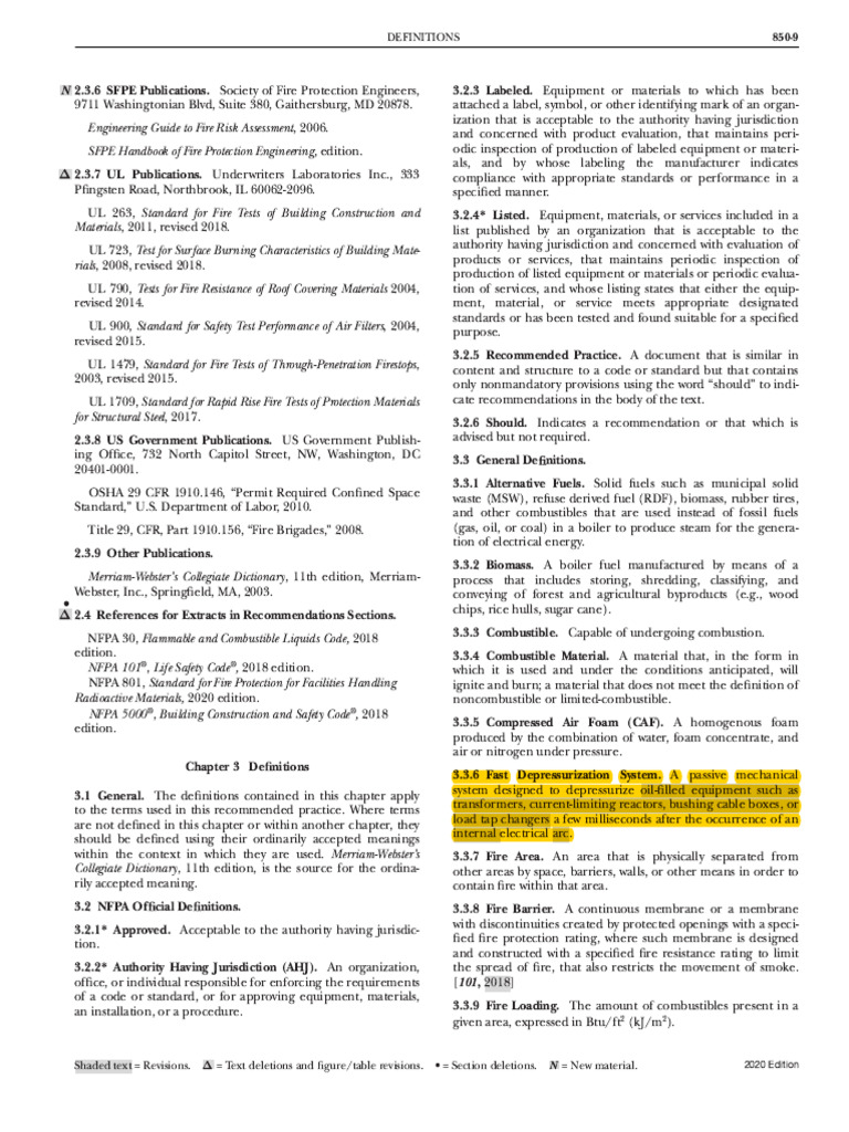 Ext NFPA 850 - Definicion rapida despresurizacion | PDF | Fuels ...