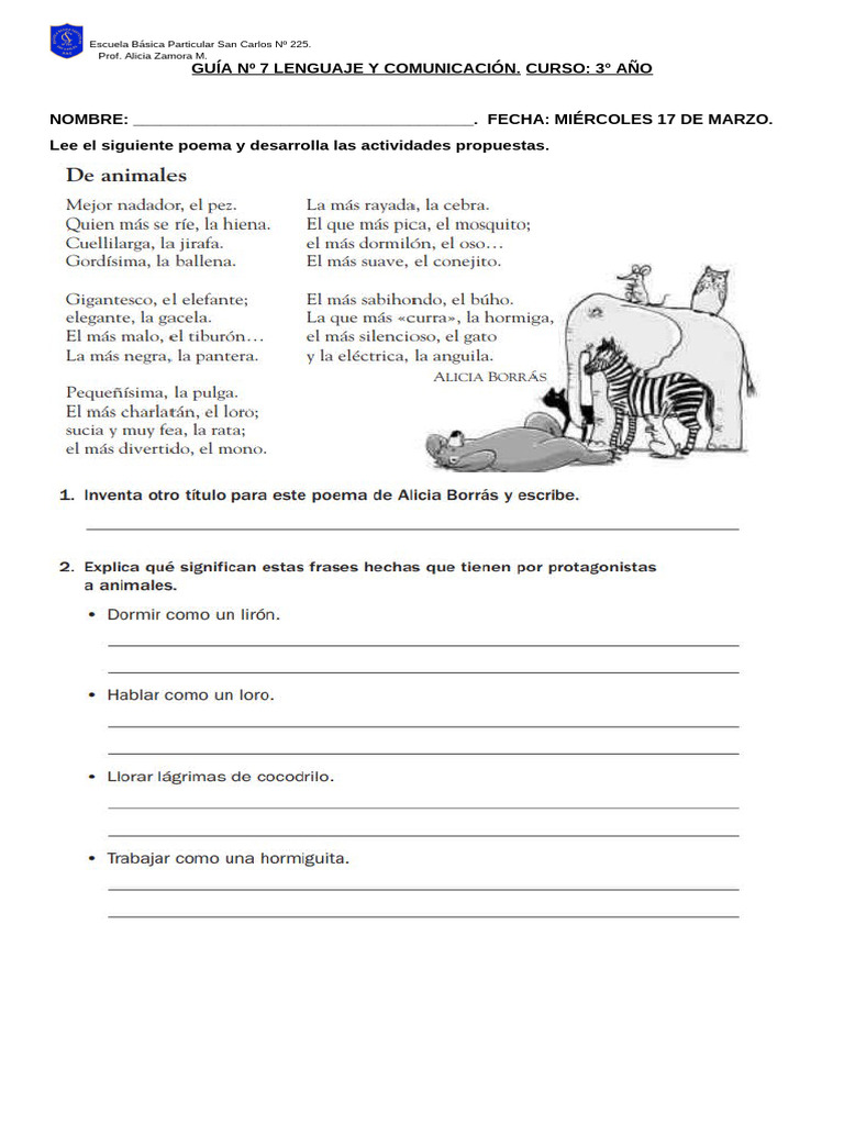 Guía #7 Leng., 17 Marzo | PDF