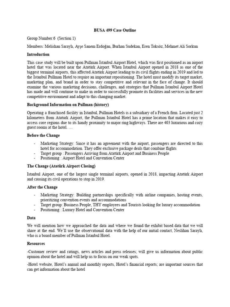 BUSA - Group6 Case Outline | PDF | Hotel | Airport